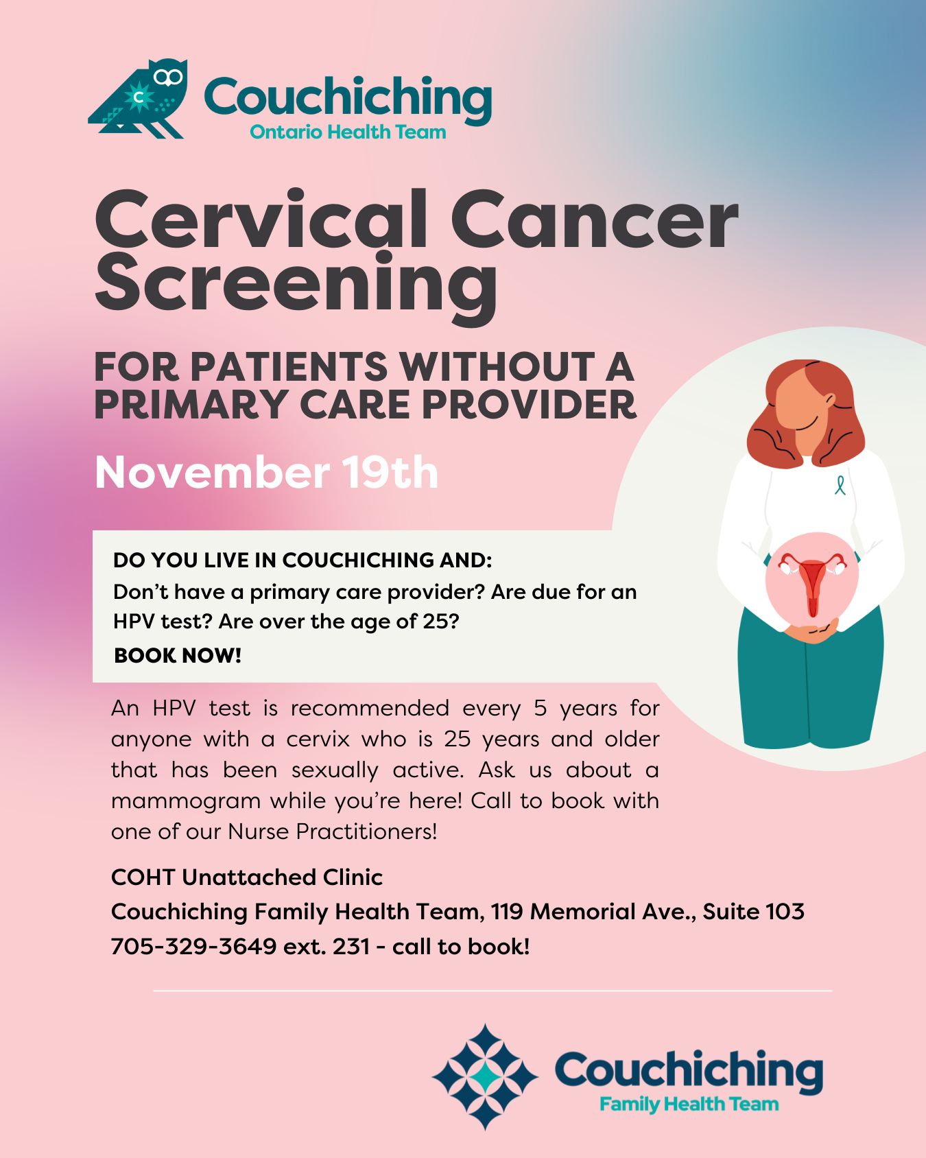 Cancer Screening - Couchiching Ontario Health Team